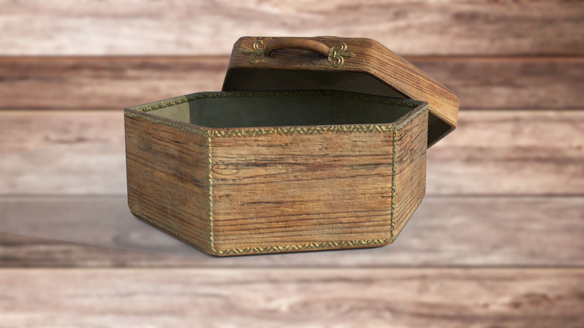3D Vintage Retro Jewelry Box PBR Low-poly 3D Model - TurboSquid 1836793