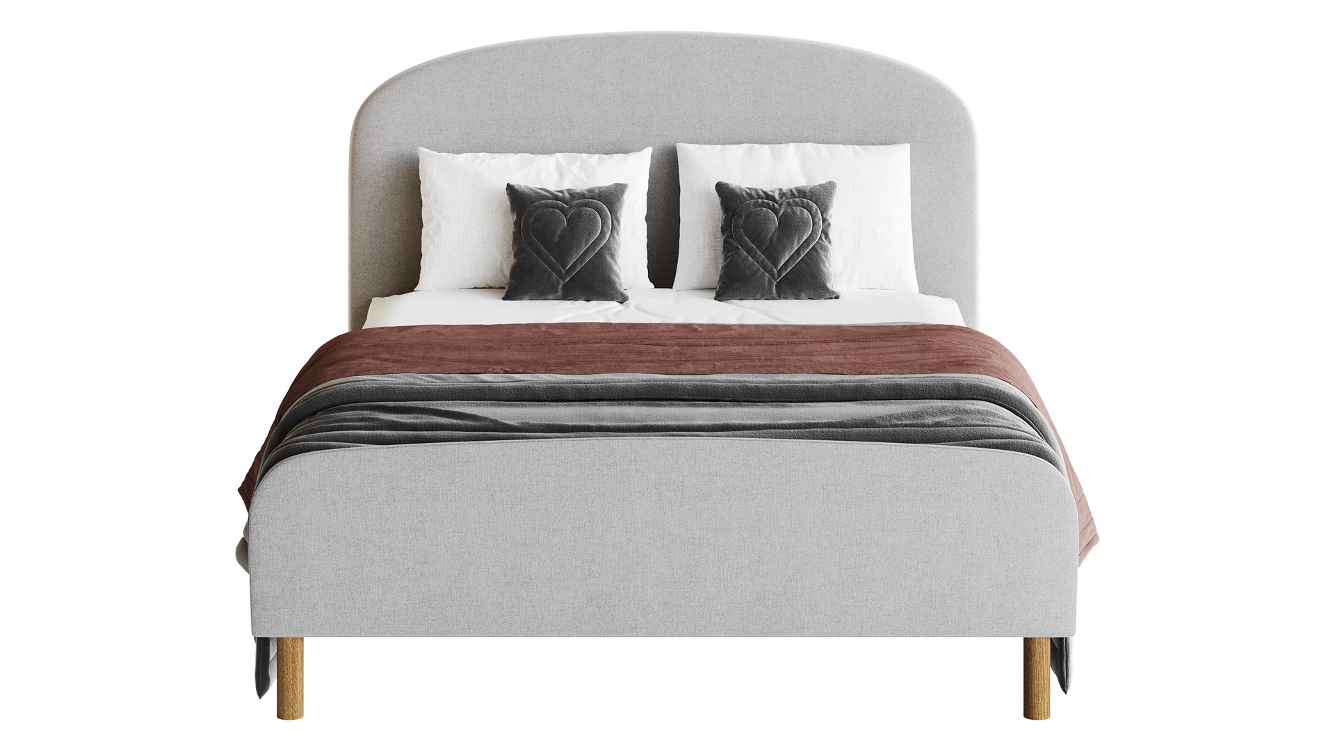 3D Shilton Upholstered Bed Frame - TurboSquid 2230947