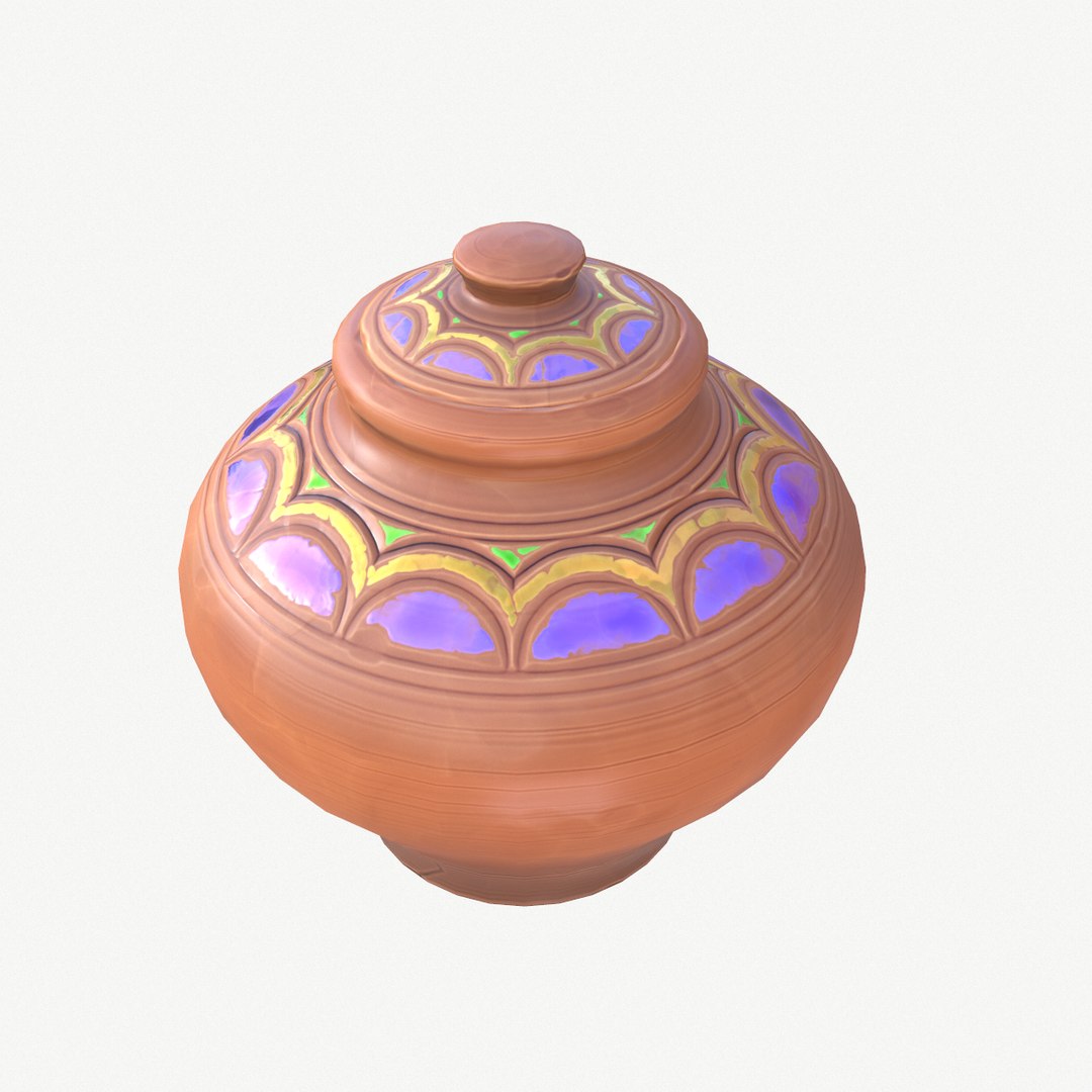 3D stylized pot - TurboSquid 1596829