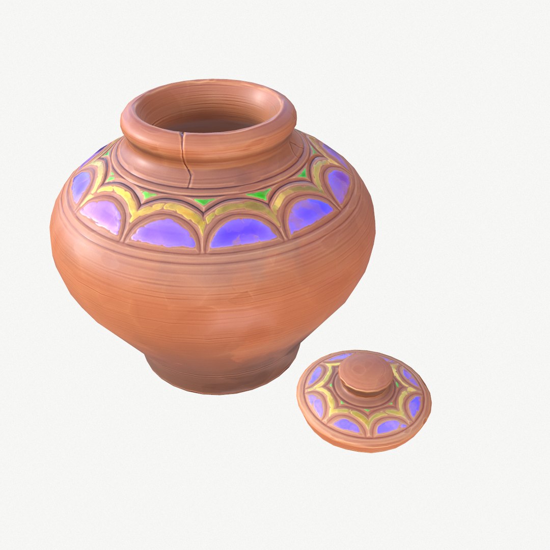 3D stylized pot - TurboSquid 1596829