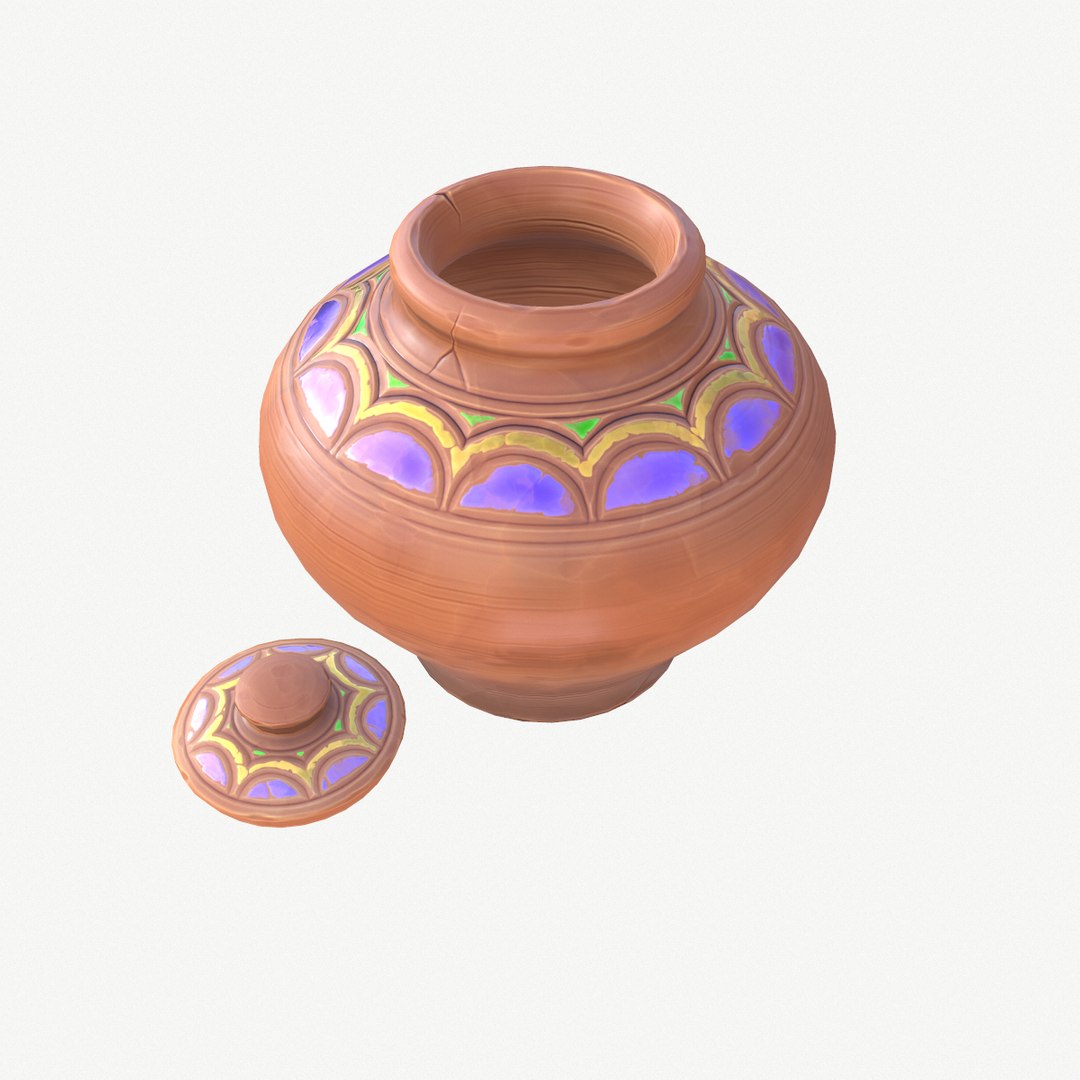 3D stylized pot - TurboSquid 1596829