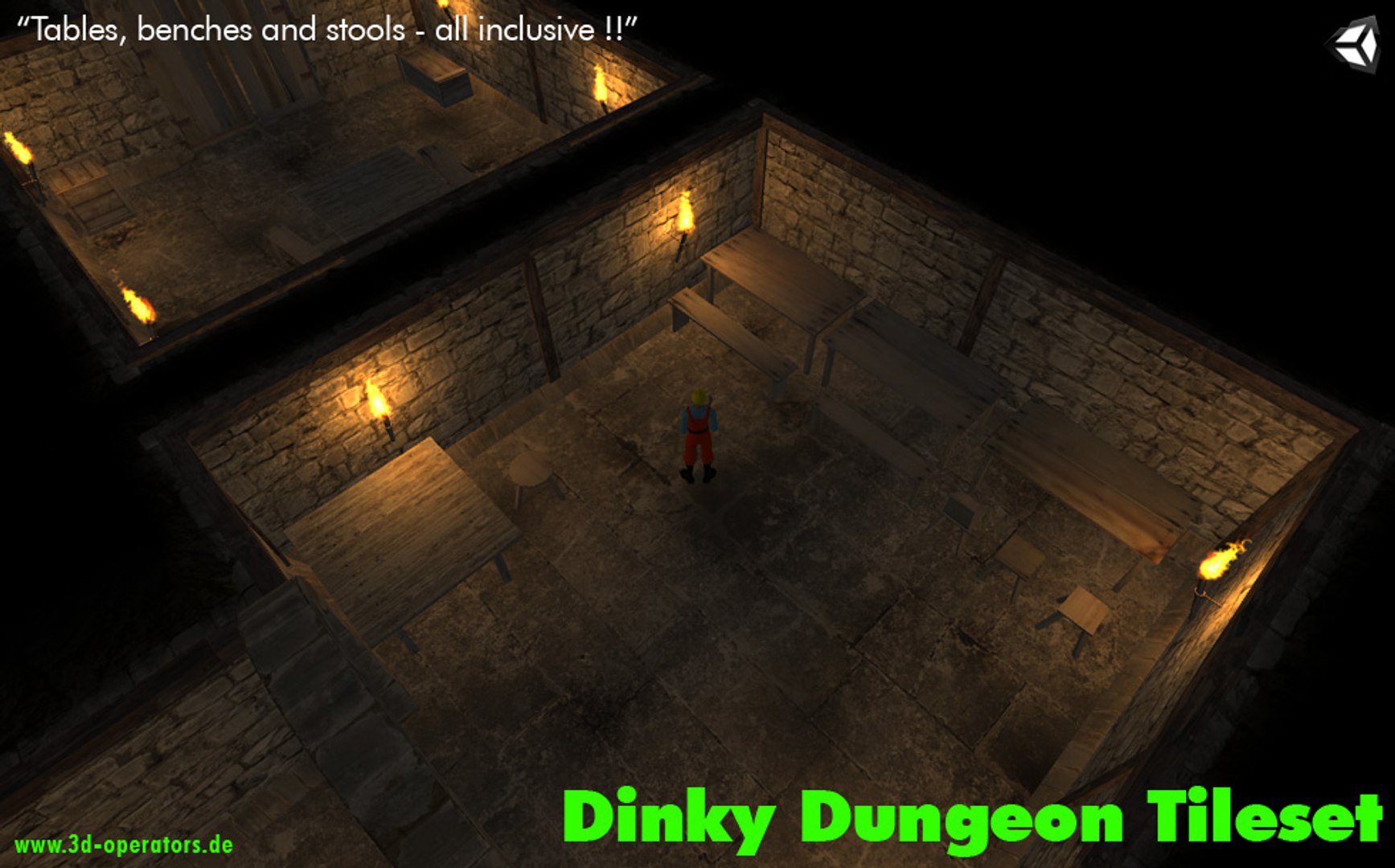 3ds Dinky Dungeon Tileset Medieval Rpg