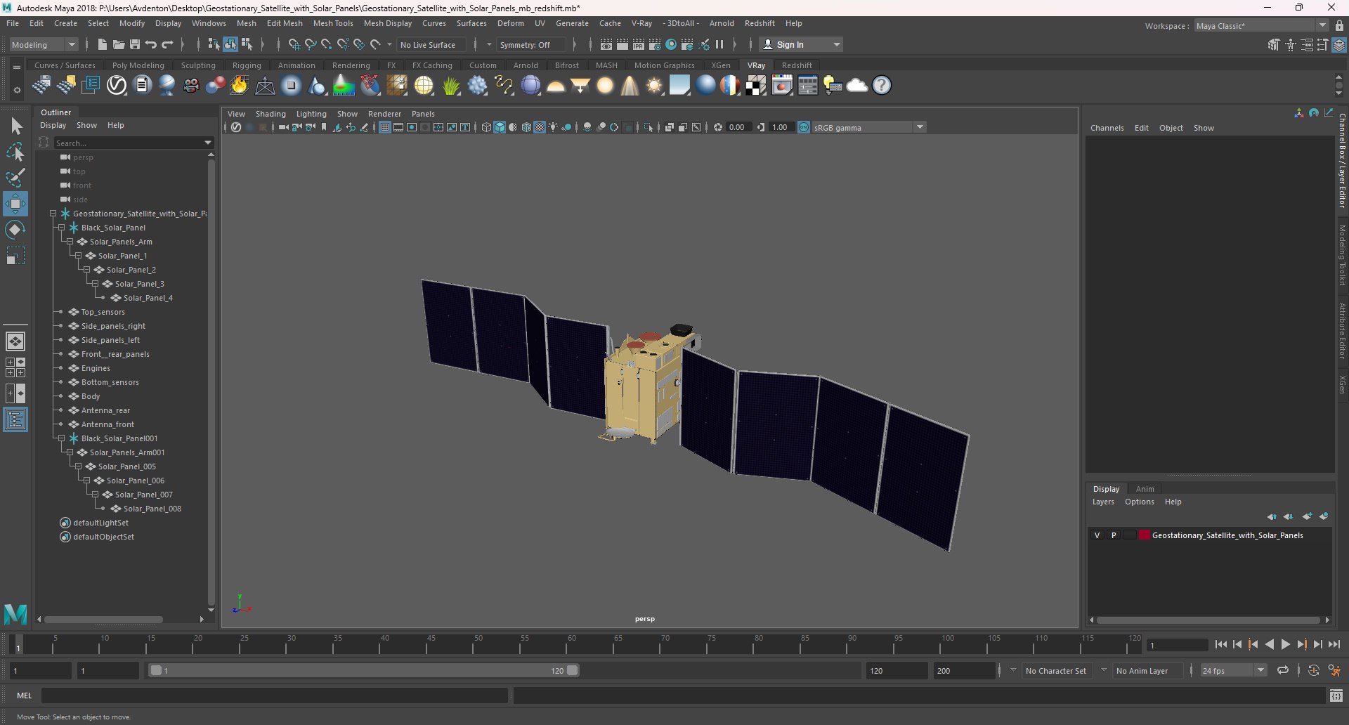 Geostationary Satellite With Solar Panels Model - TurboSquid 2385489