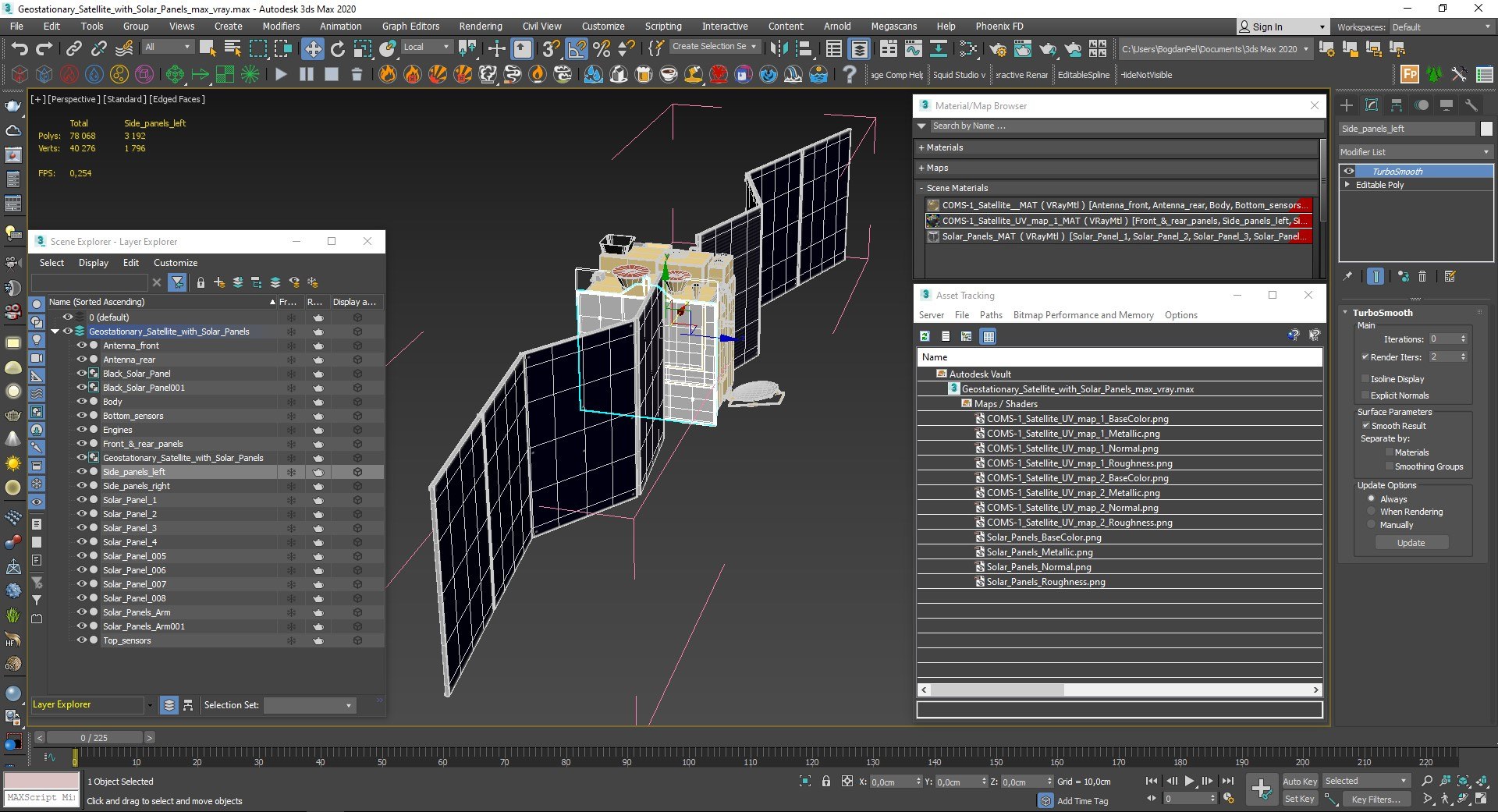 Geostationary Satellite With Solar Panels Model - TurboSquid 2385489