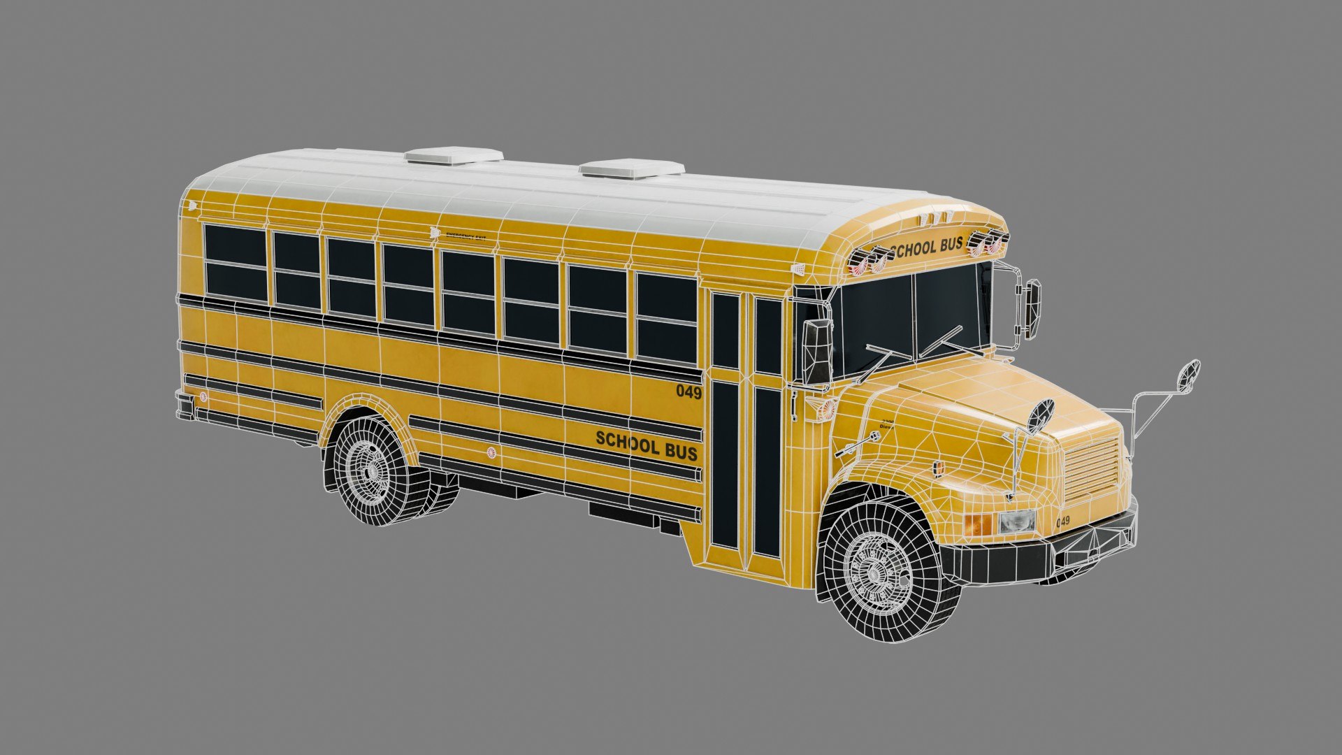 Lowpoly School Bus 3D Model - TurboSquid 2320028