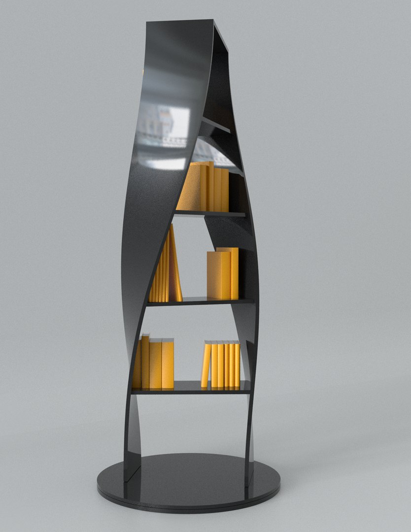 3D Books Modern Shelf Model - TurboSquid 1534112