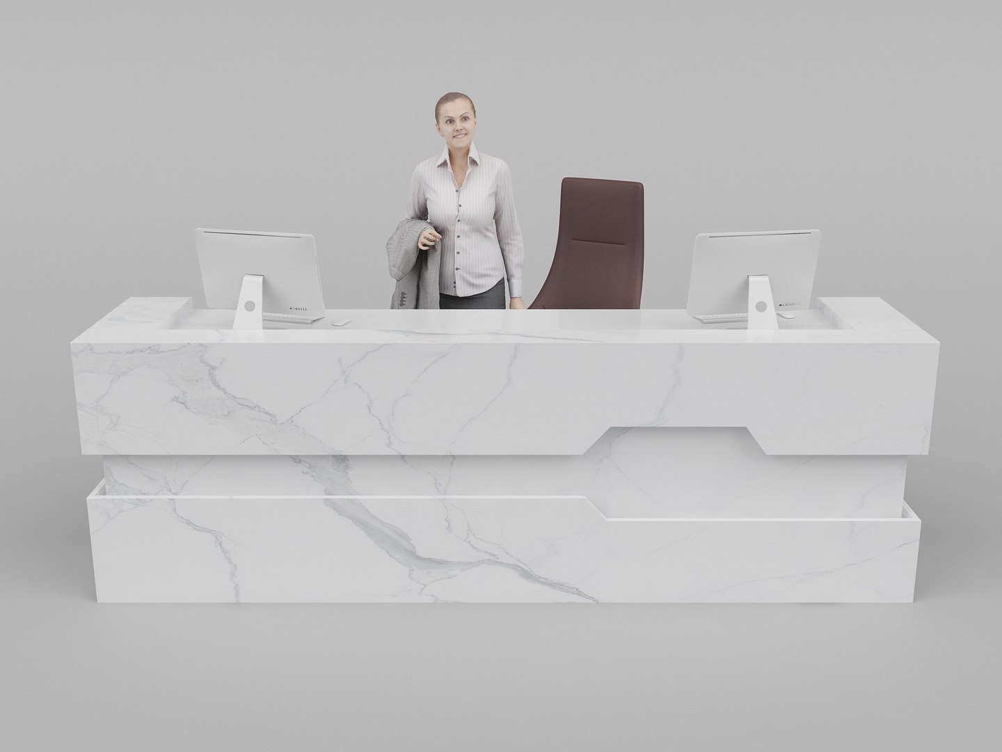 Reception Desk - 018 3D 모델 - TurboSquid 1989363