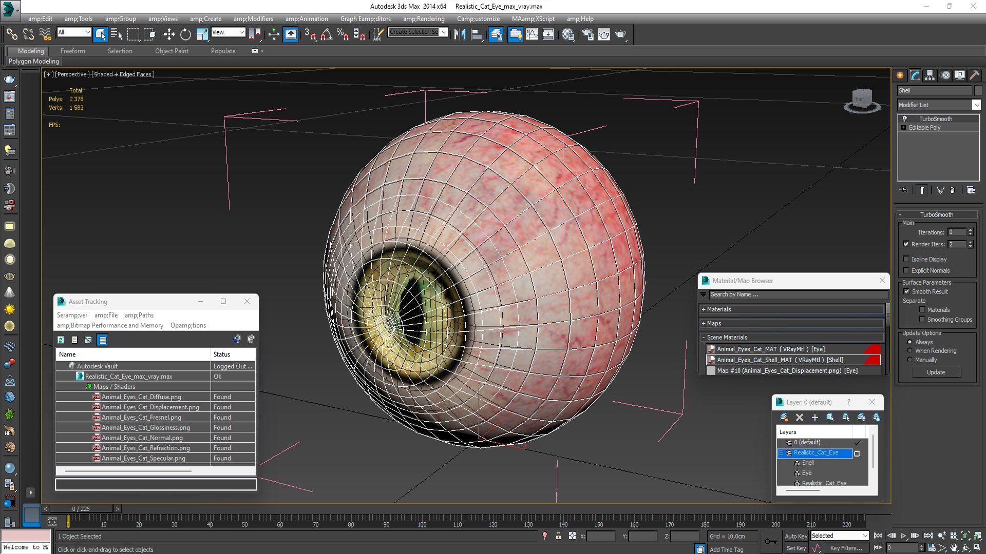 3D Model Realistic Cat Eye - TurboSquid 2195684