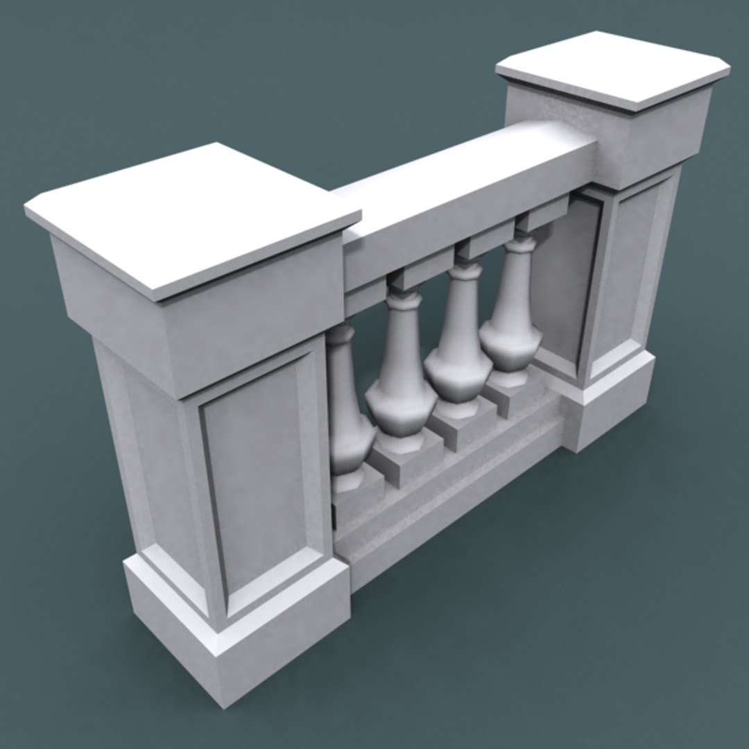 3d balustrade architectural model