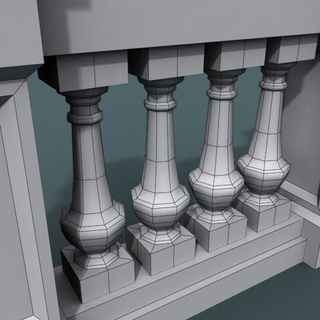 3d balustrade architectural model