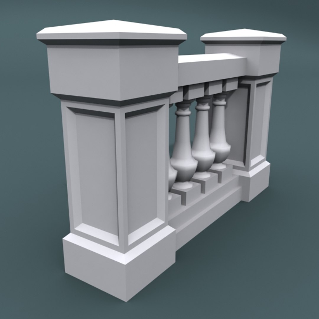 3d balustrade architectural model