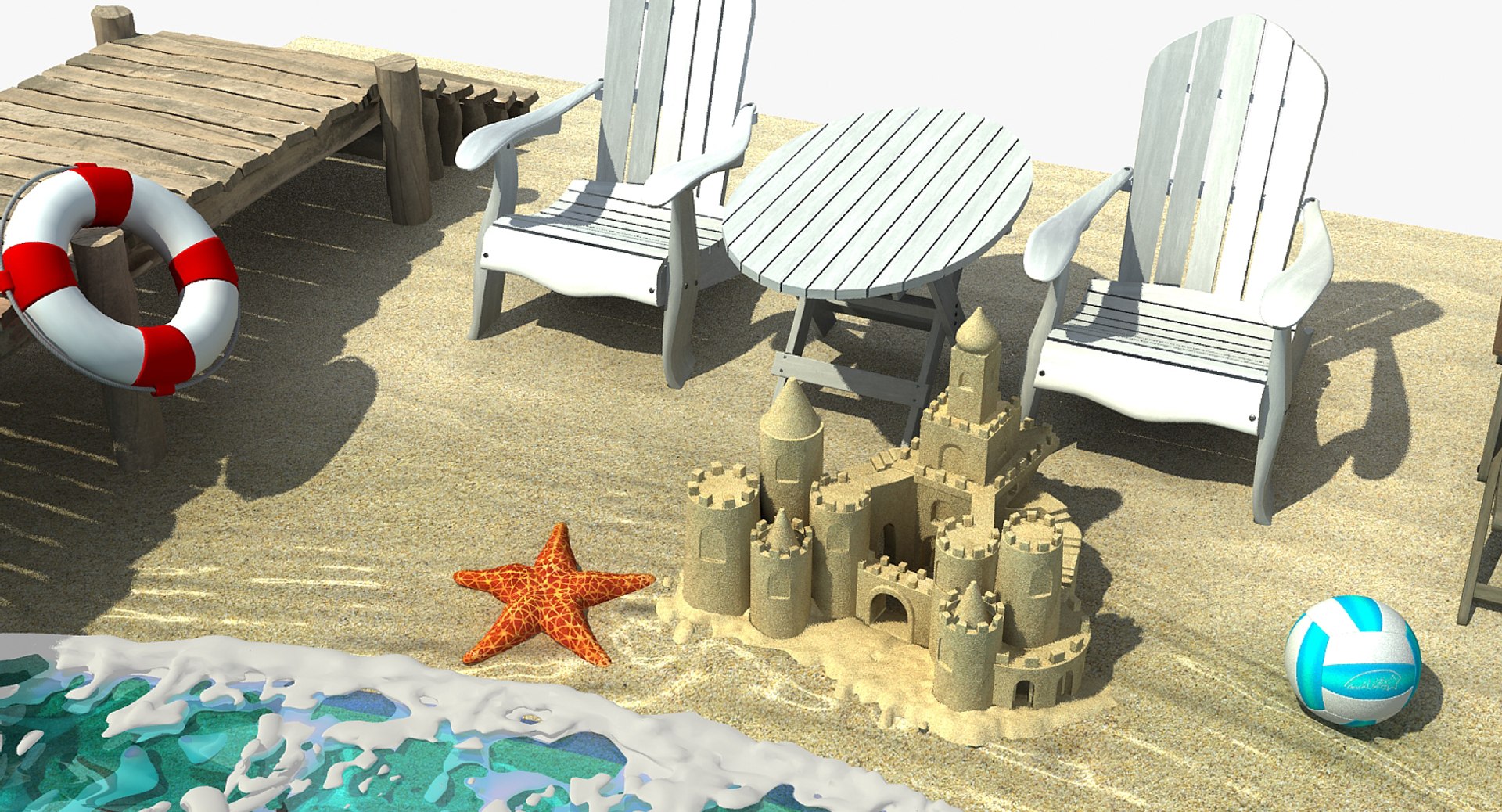 3d model sea scene