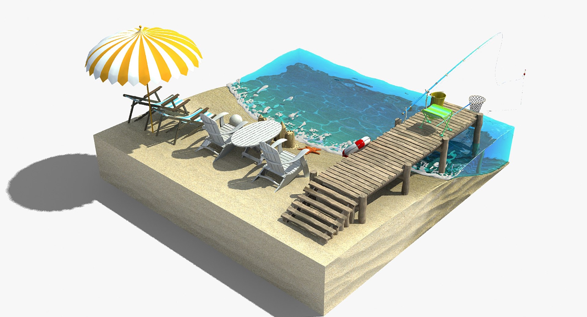 3d model sea scene