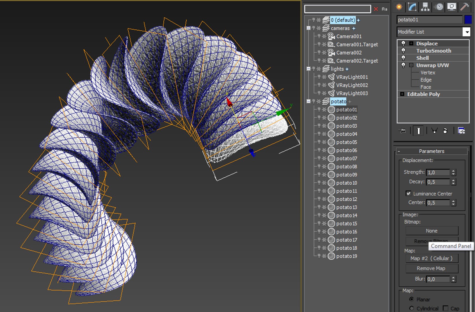 3dsmax Pringles Potatoes