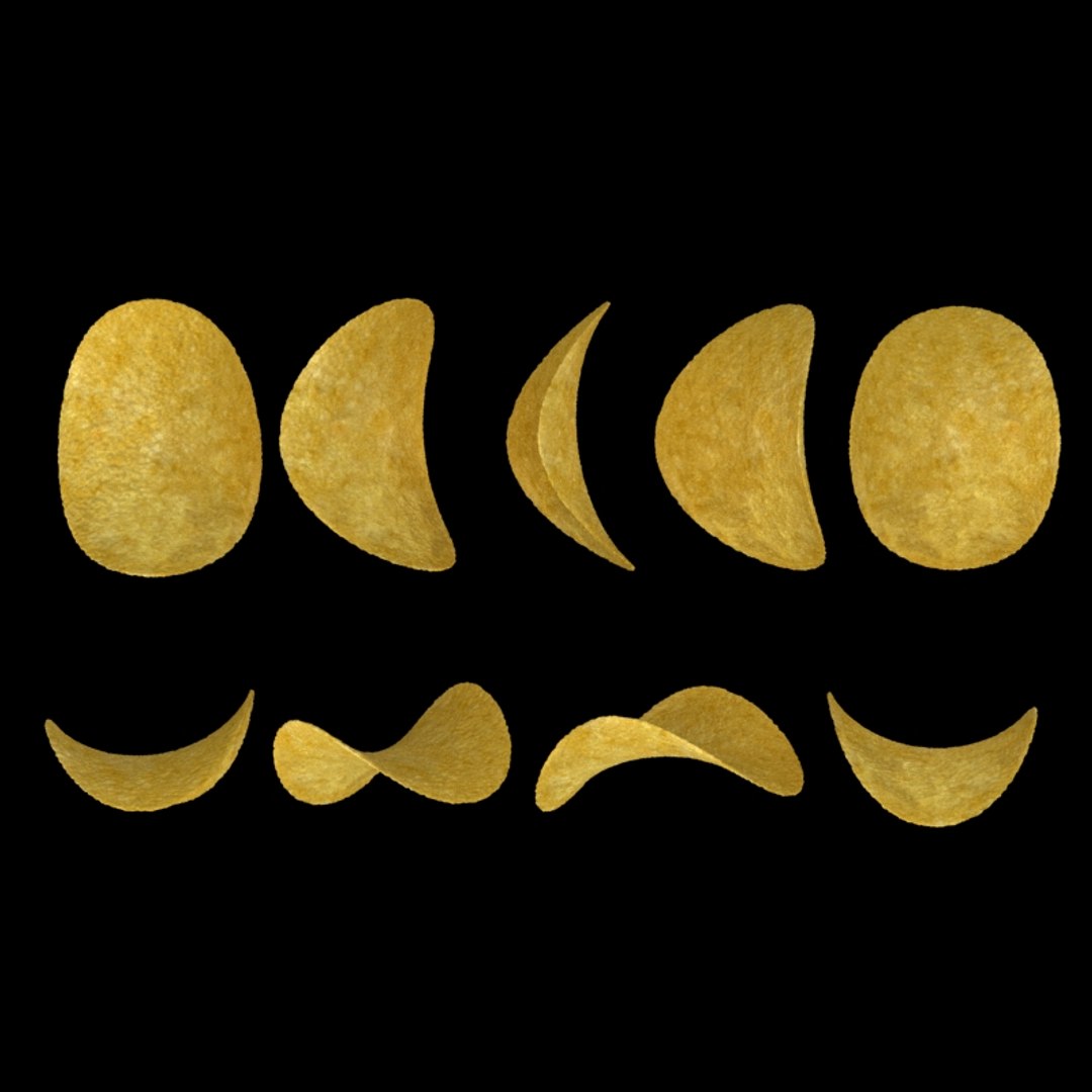 3dsmax Pringles Potatoes