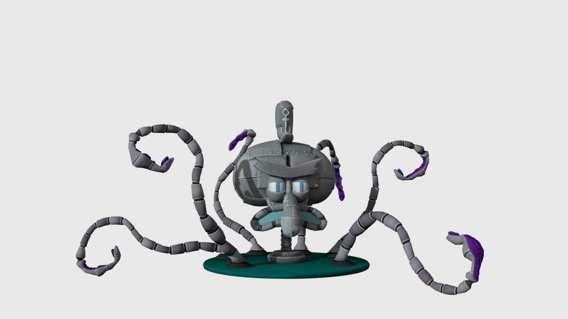 Robo Squidward Rigged And Animated 3D Model - TurboSquid 2336972