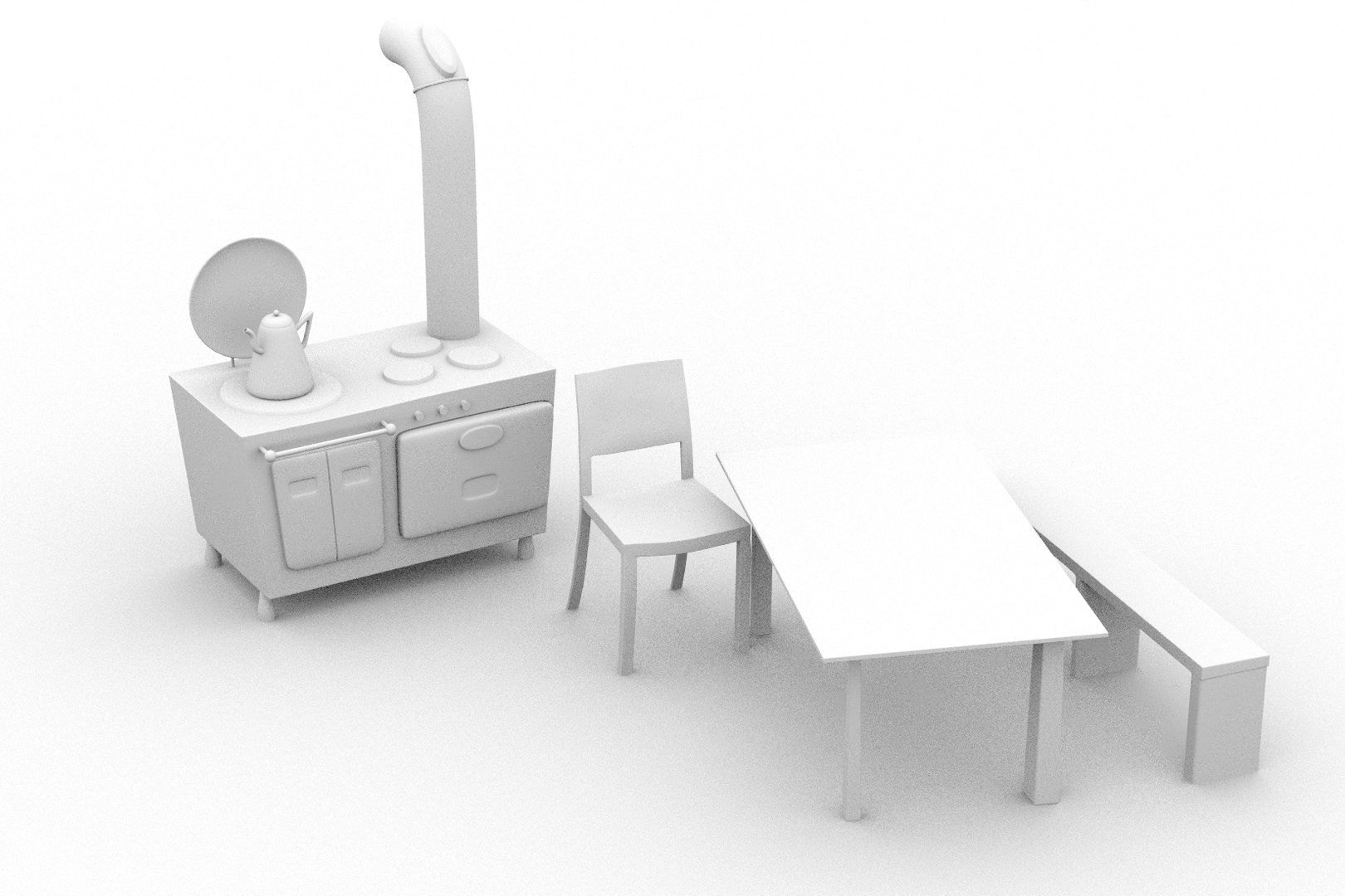 3d model aga table set