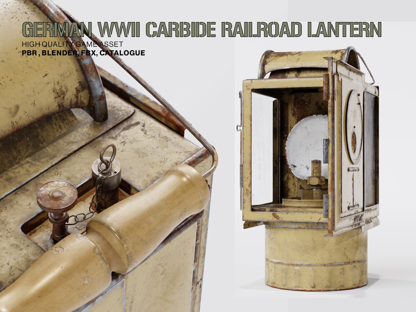 German WWII Carbide Railroad Lantern 3D Model - TurboSquid 2245230