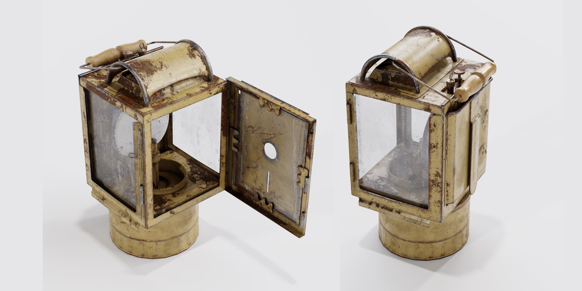 German WWII Carbide Railroad Lantern 3D Model - TurboSquid 2245230