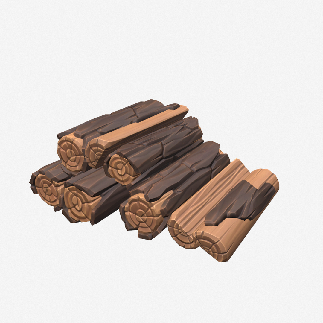 3D Stylized Logs Model - TurboSquid 1347533