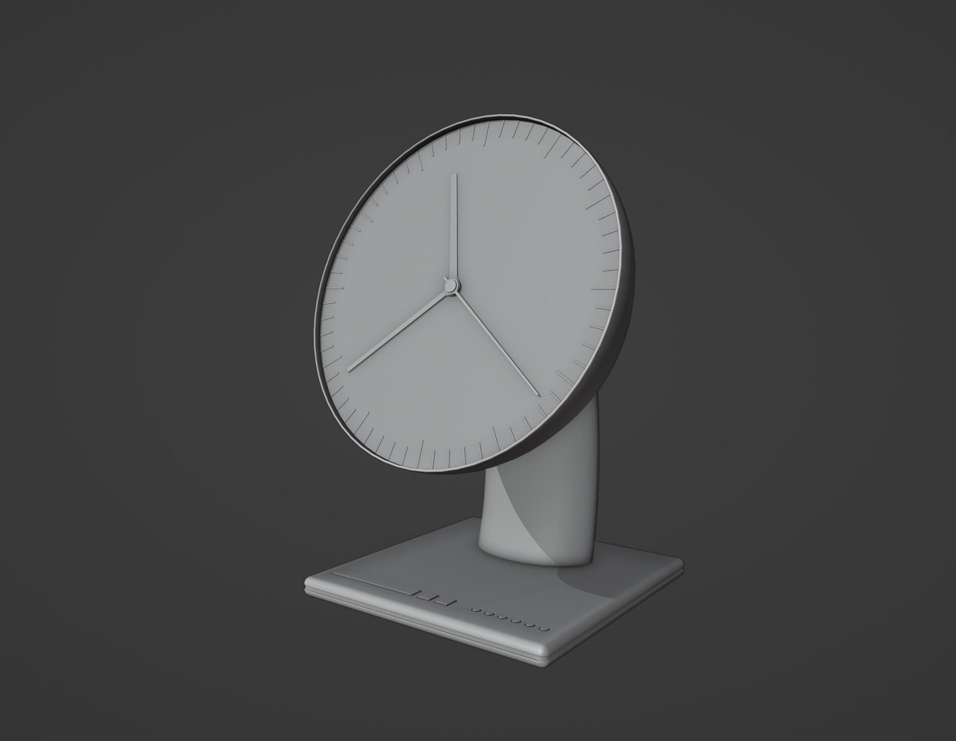 3D Golden Futuristic Table Clock Model - TurboSquid 2165697
