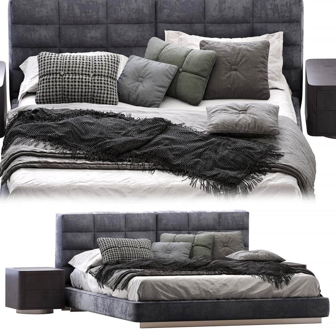 Minotti Lawrence Bed 3D Model - TurboSquid 1564142