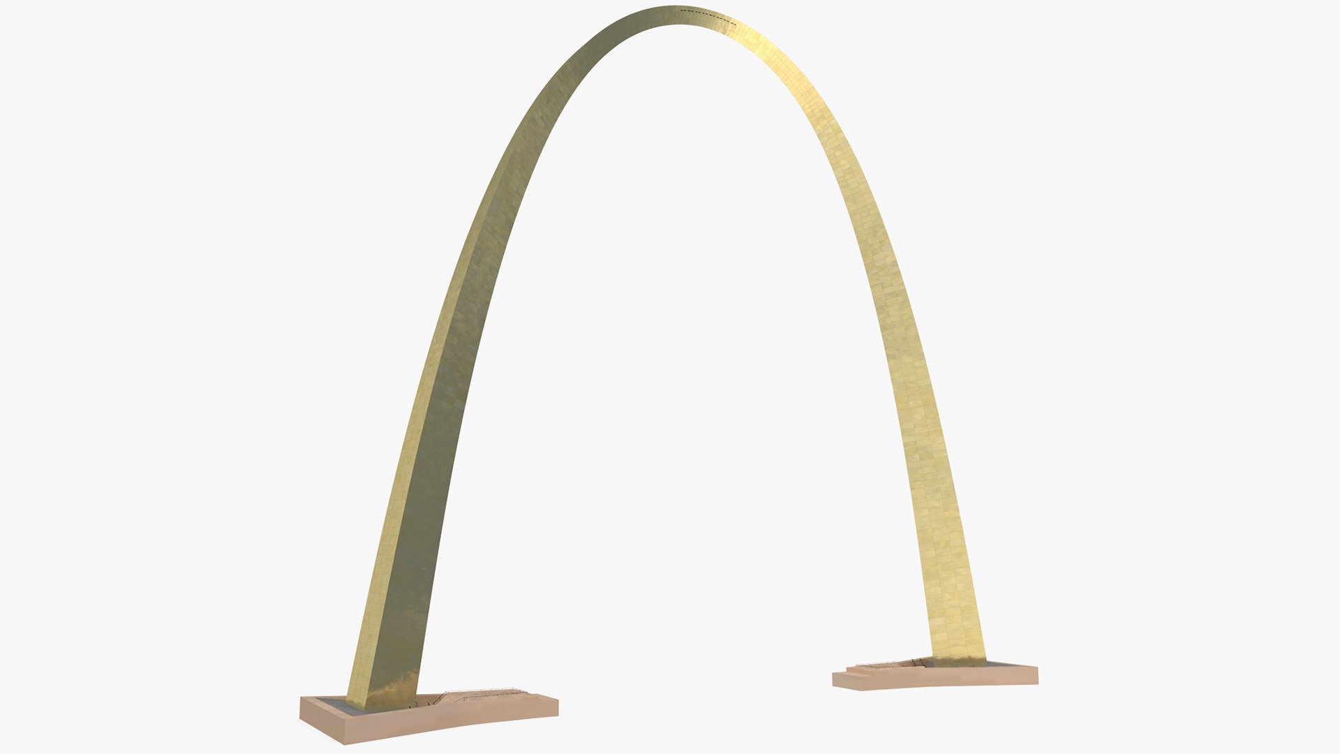 3D Golden Arch Monument Model - TurboSquid 1718405