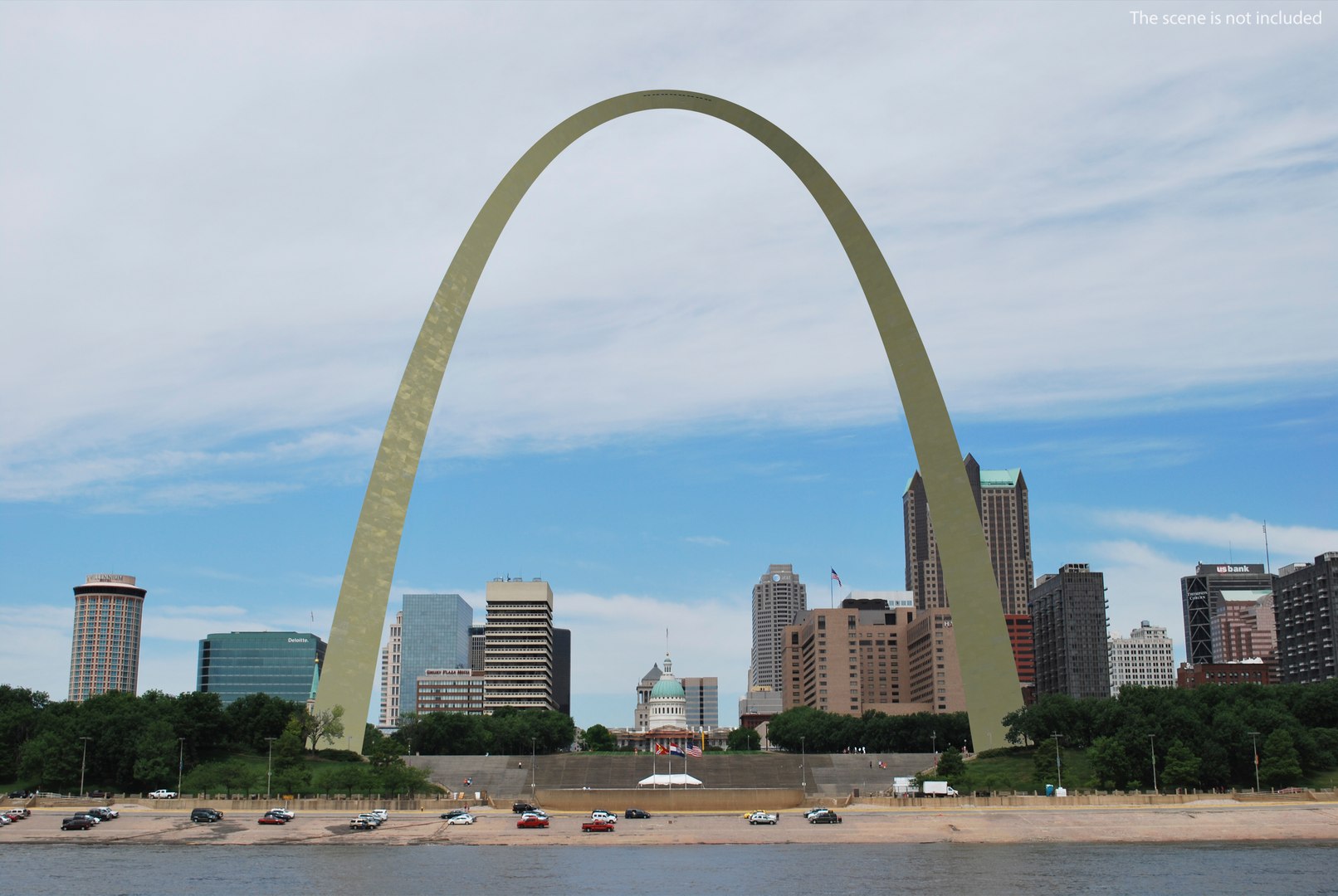 3D Golden Arch Monument Model - TurboSquid 1718405