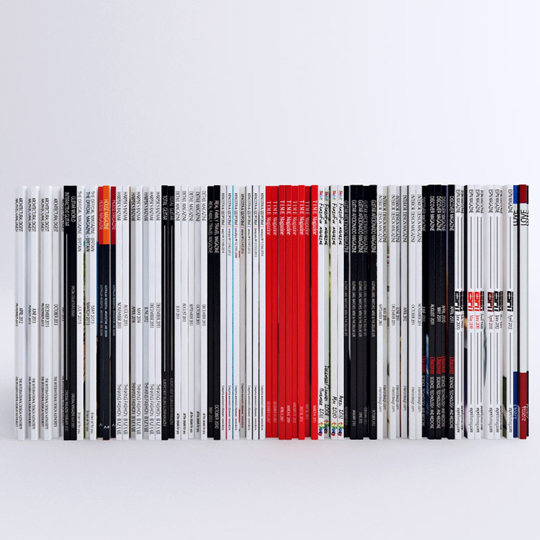 80 Magazines 3d Model