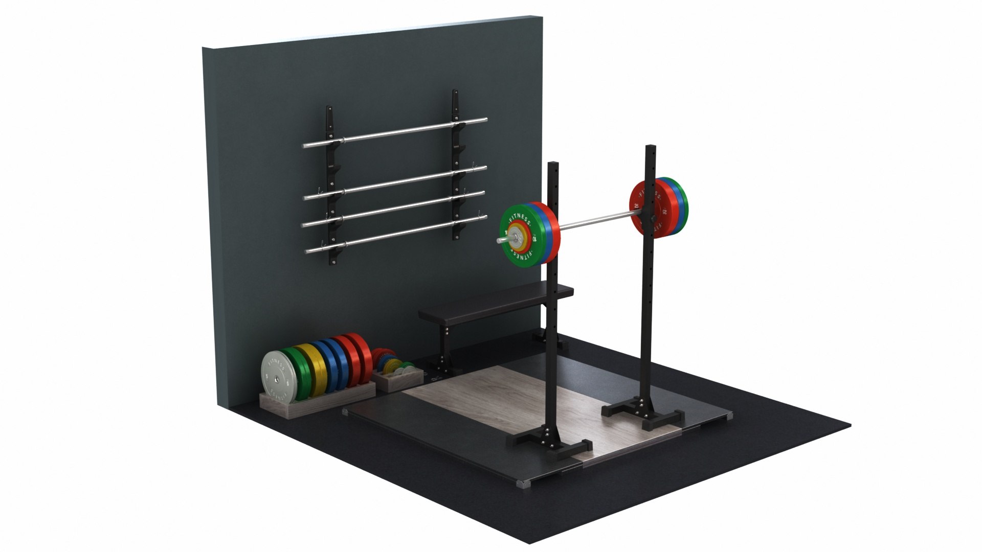 3D Weightlifting Crossfit Training Block Model - TurboSquid 1856378