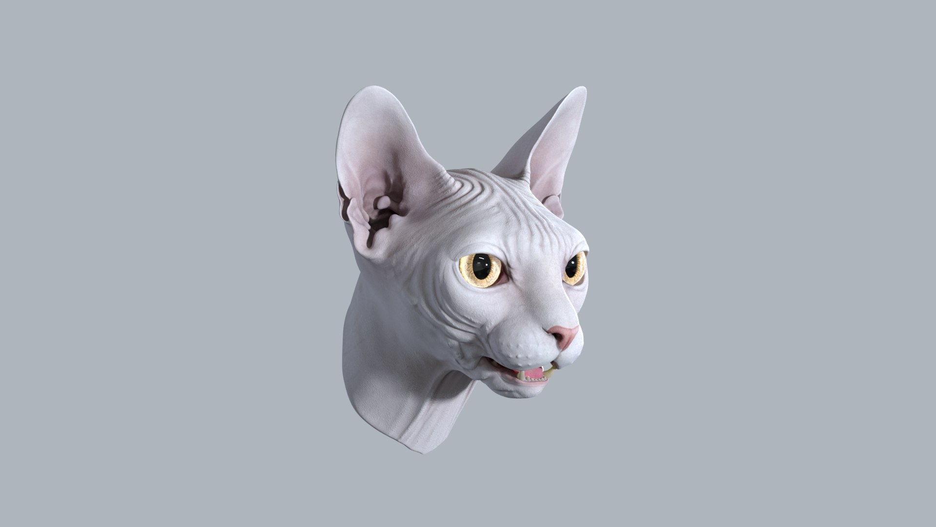 Sphynx Head Model - TurboSquid 1754496