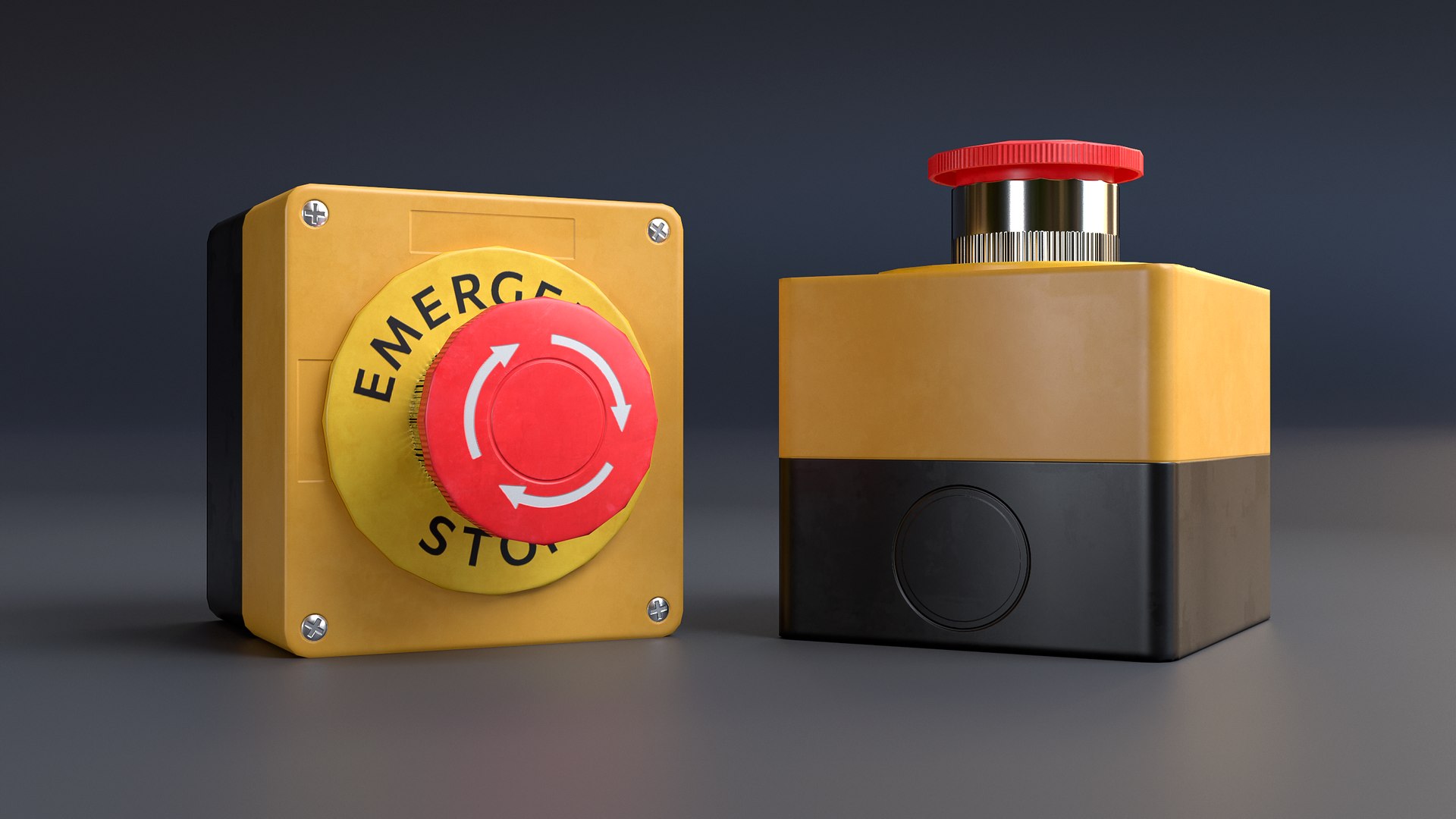 Emergency Button 3D Model - TurboSquid 2295899