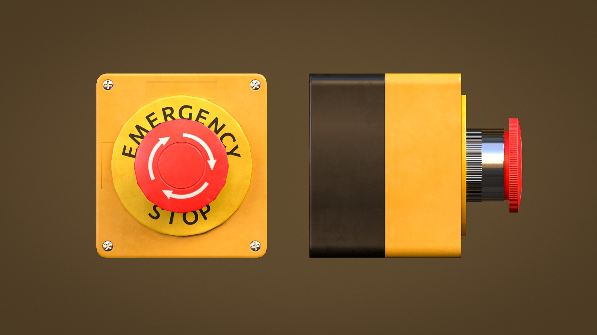 Emergency Button 3D Model - TurboSquid 2295899