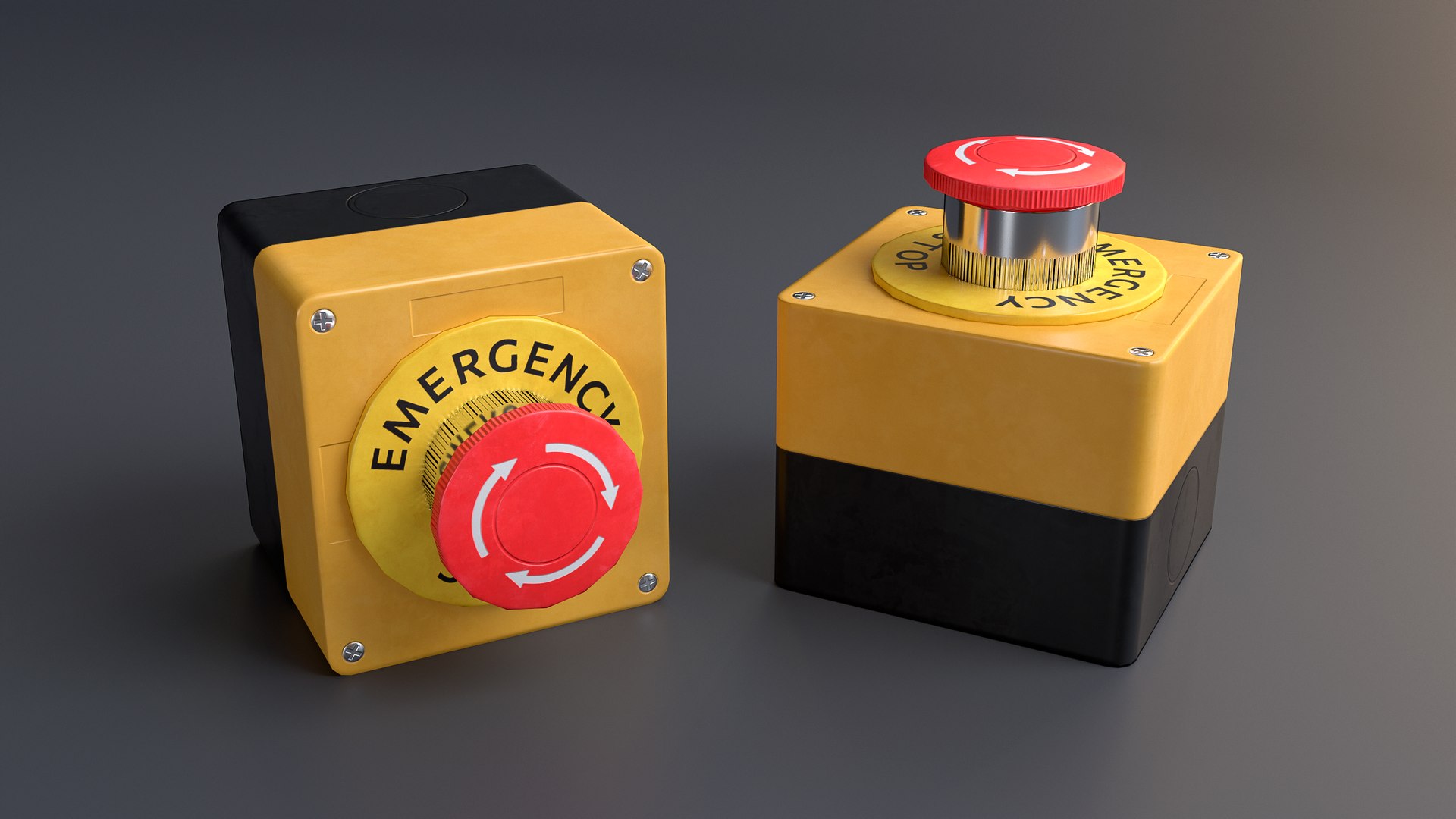 Emergency Button 3D Model - TurboSquid 2295899
