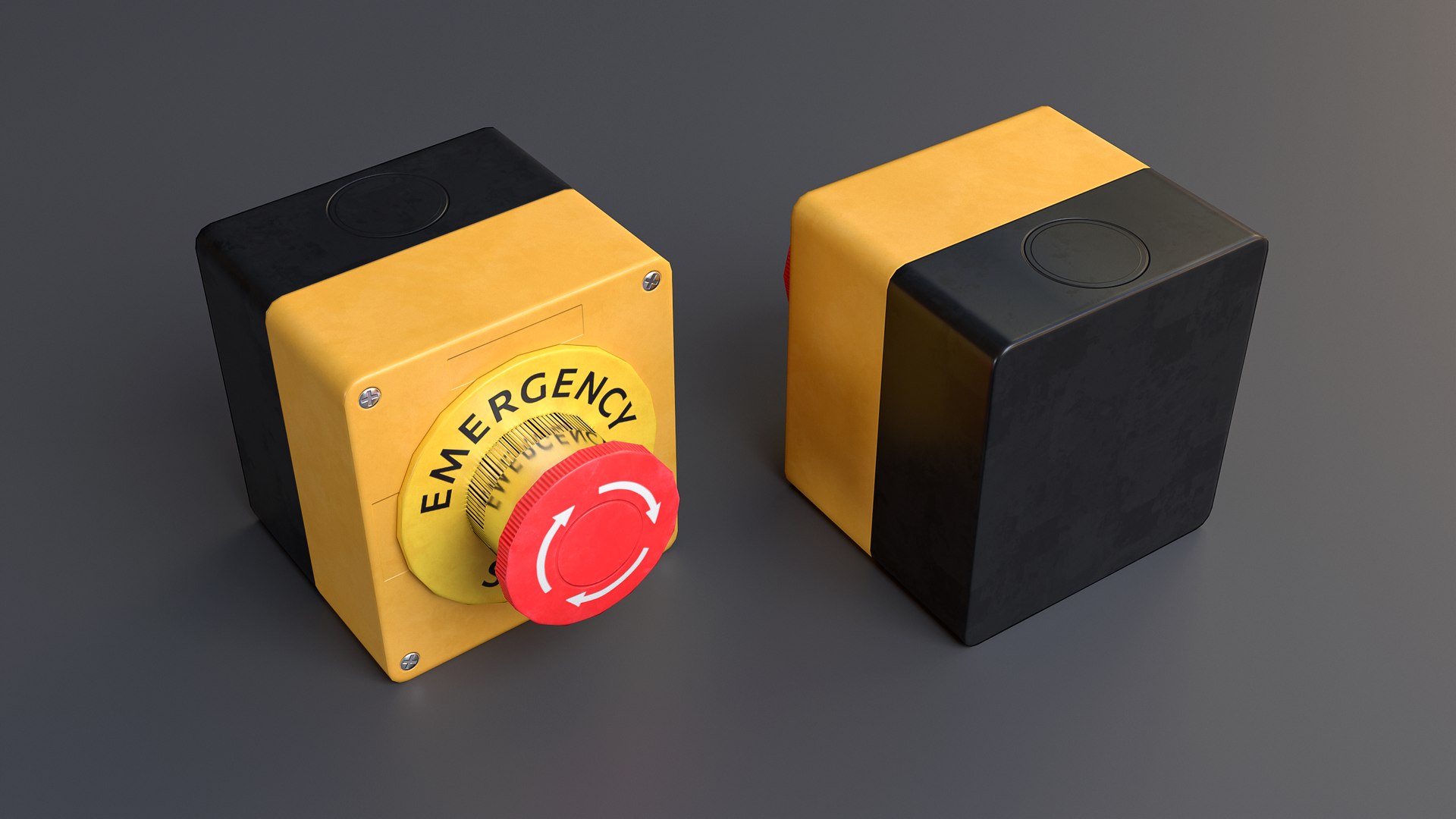 Emergency Button 3D Model - TurboSquid 2295899