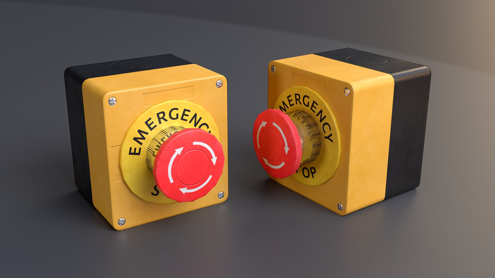 Emergency Button 3D Model - TurboSquid 2295899