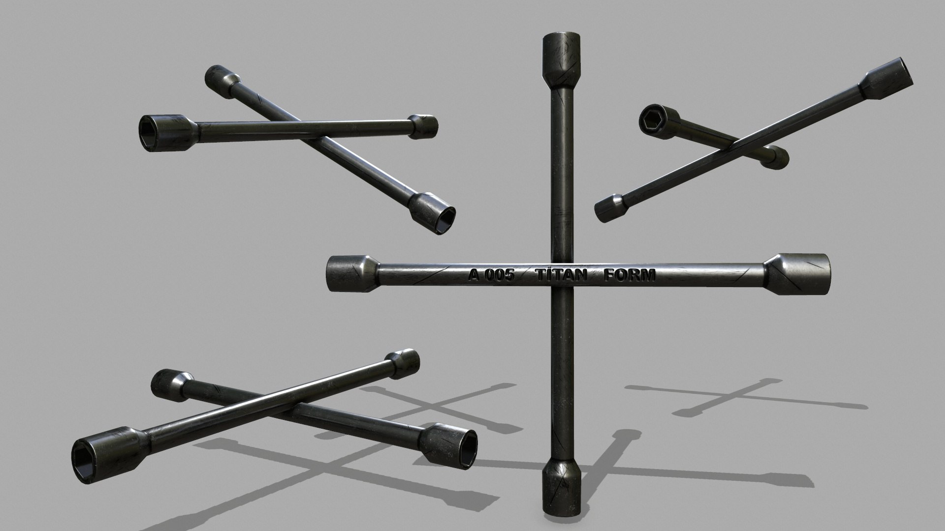 Lug wrench 3D model - TurboSquid 1543050