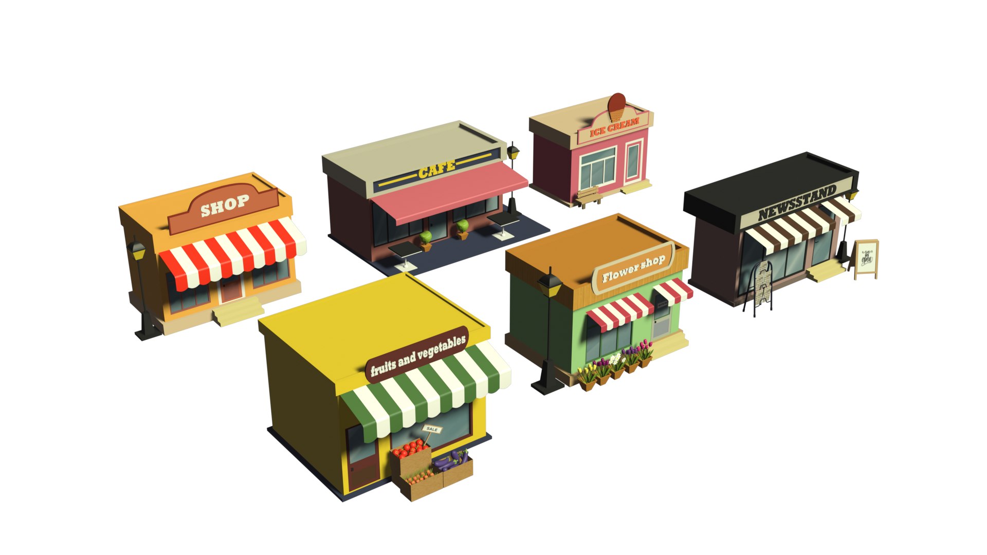 Building Cartoon 3D - TurboSquid 1754602