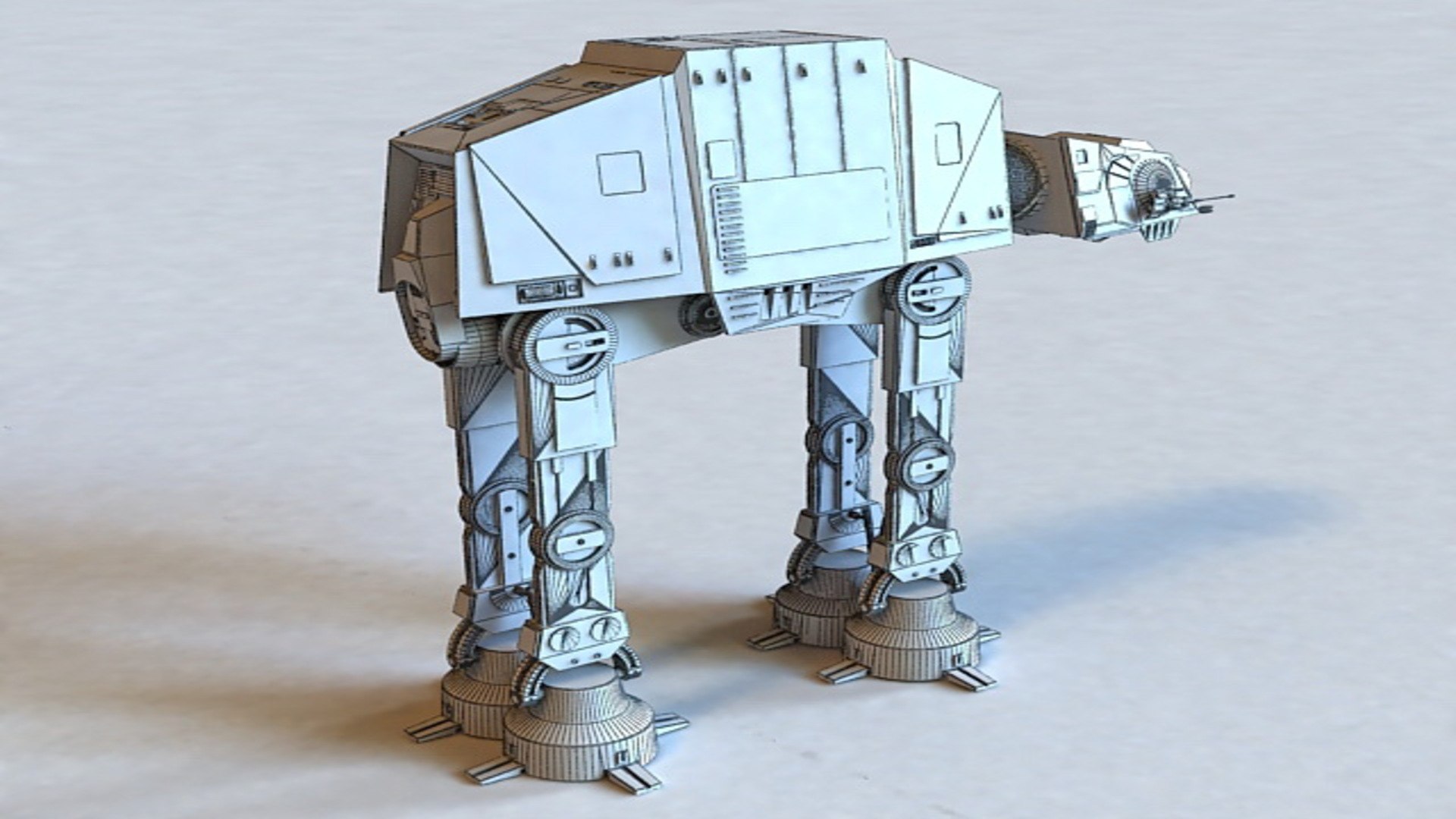 AT-AT Walker Star Wars 3D Model - TurboSquid 2190975