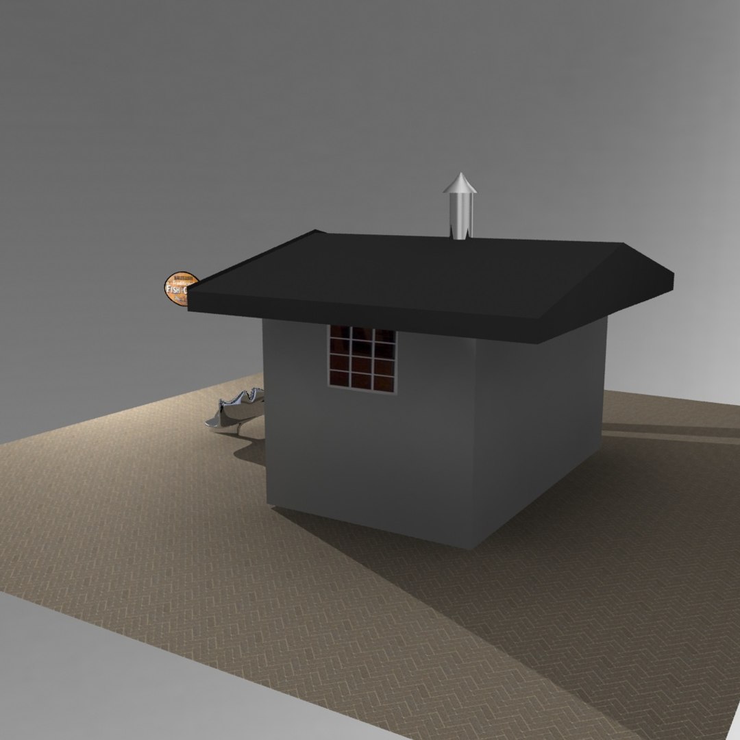 3D fish n chips shop model - TurboSquid 1221100