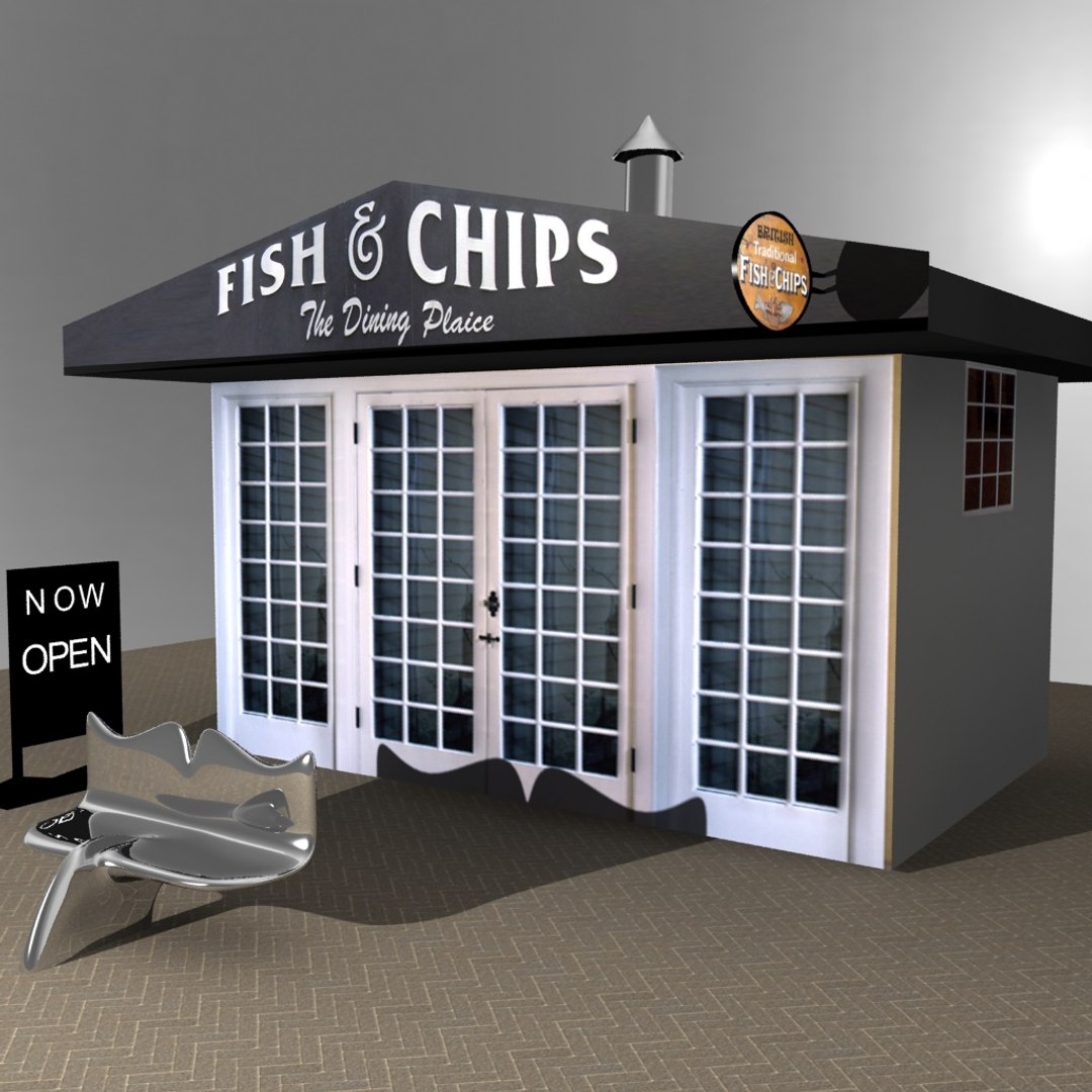 3D fish n chips shop model - TurboSquid 1221100