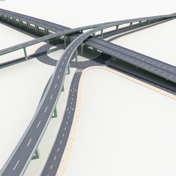 highway road way 3d model
