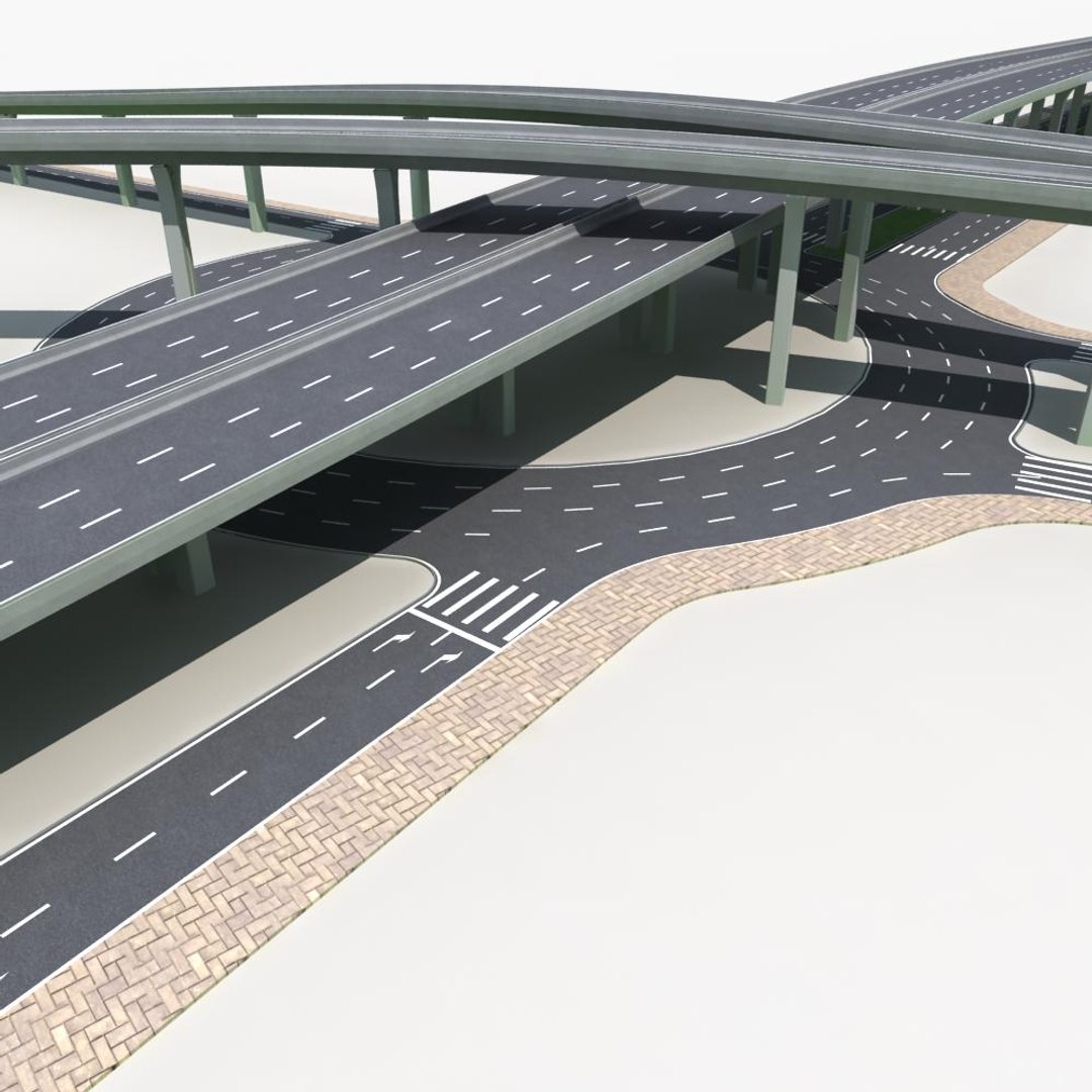 highway road way 3d model