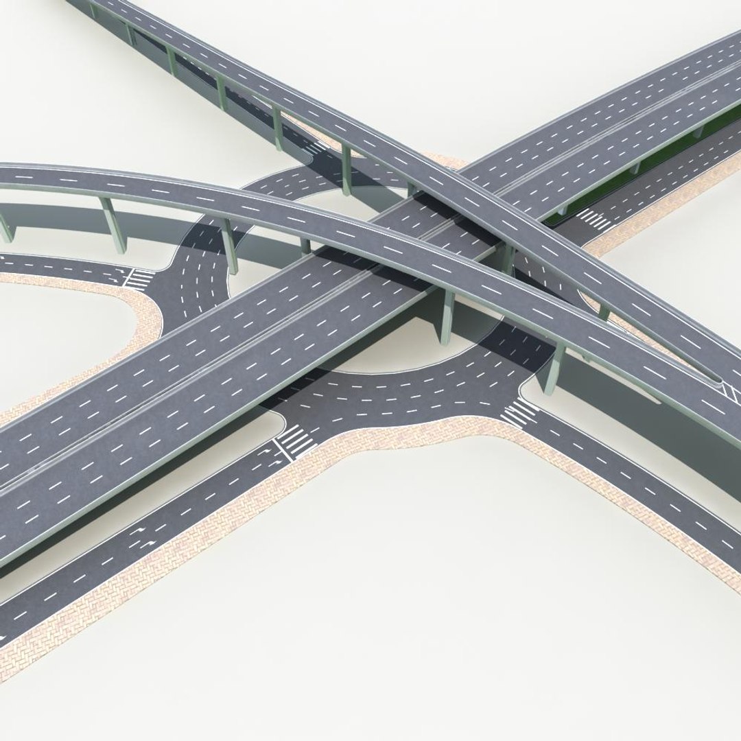 highway road way 3d model