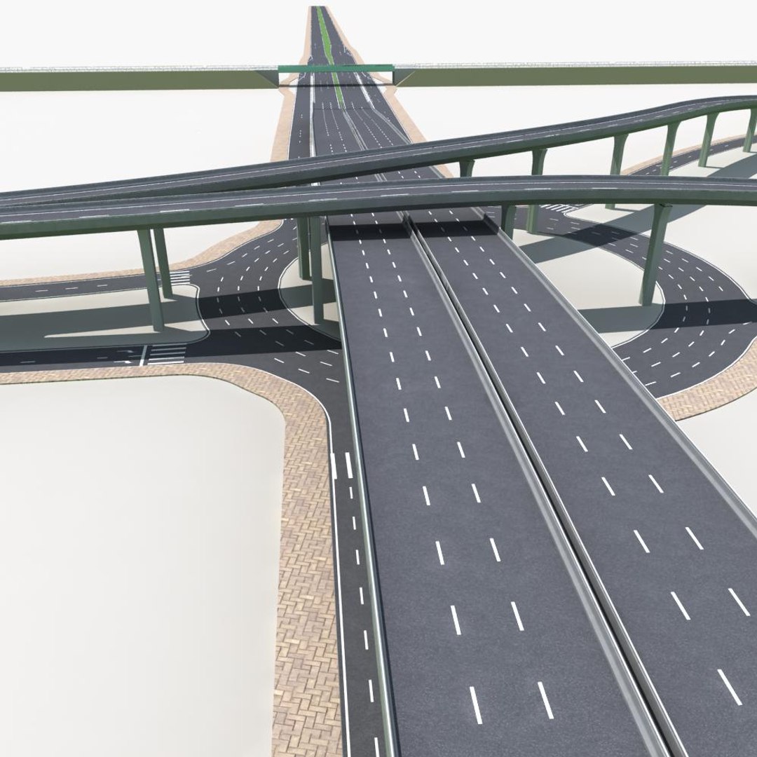 highway road way 3d model