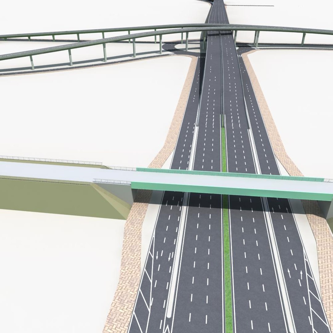 highway road way 3d model