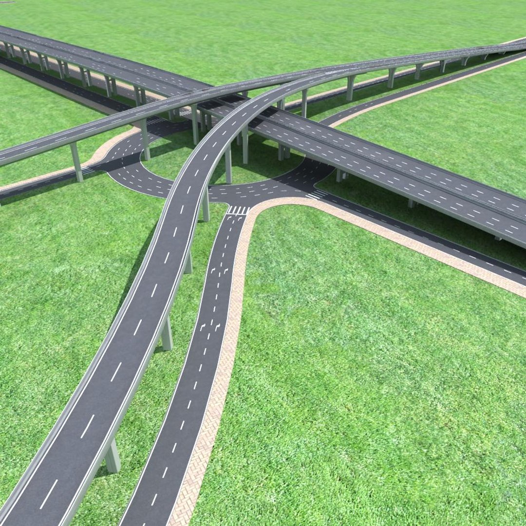 highway road way 3d model