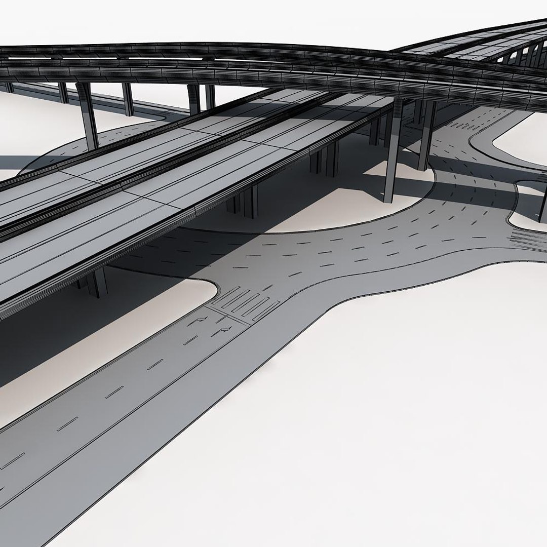 highway road way 3d model