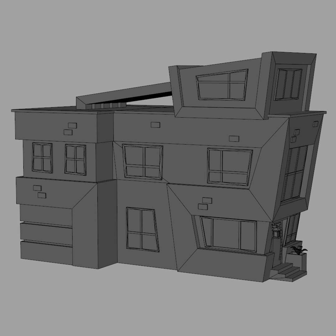 Cartoon Modern House 07 3D Model - TurboSquid 1898583