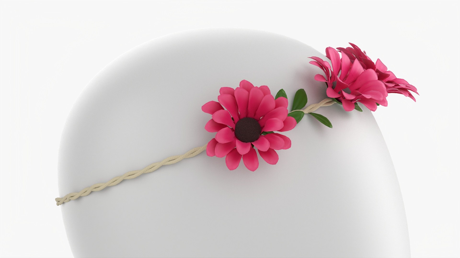 Female Flower Wreath 3D Model - TurboSquid 1770703